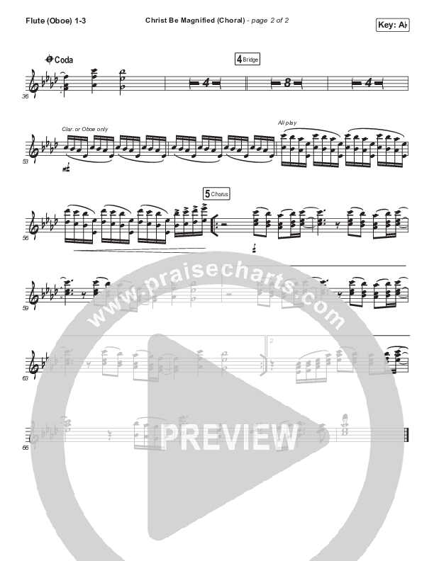 Christ Be Magnified Choral Anthem Satb Flute Oboe Sheet Music Pdf