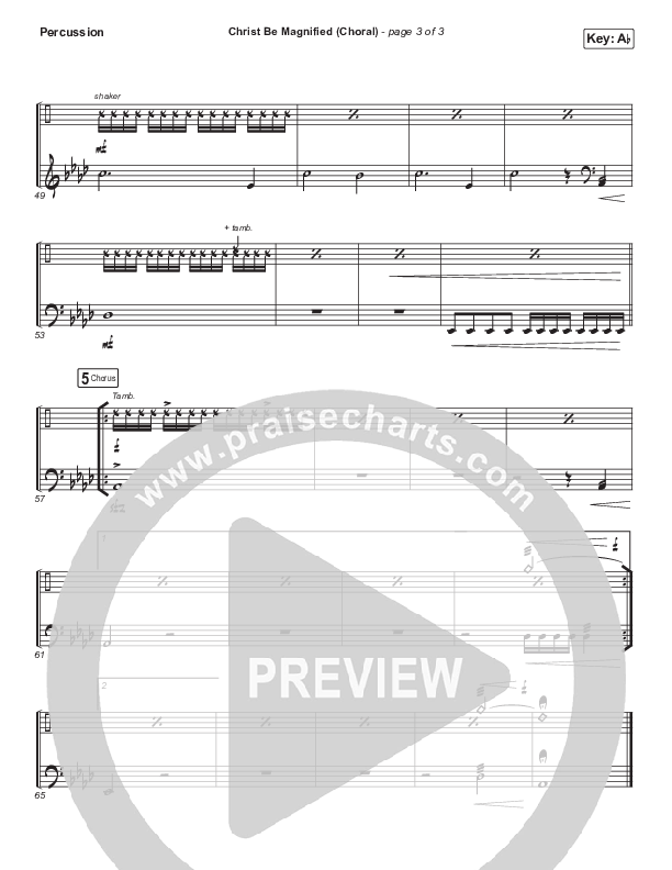 Christ Be Magnified Choral Anthem Satb Percussion Sheet Music Pdf