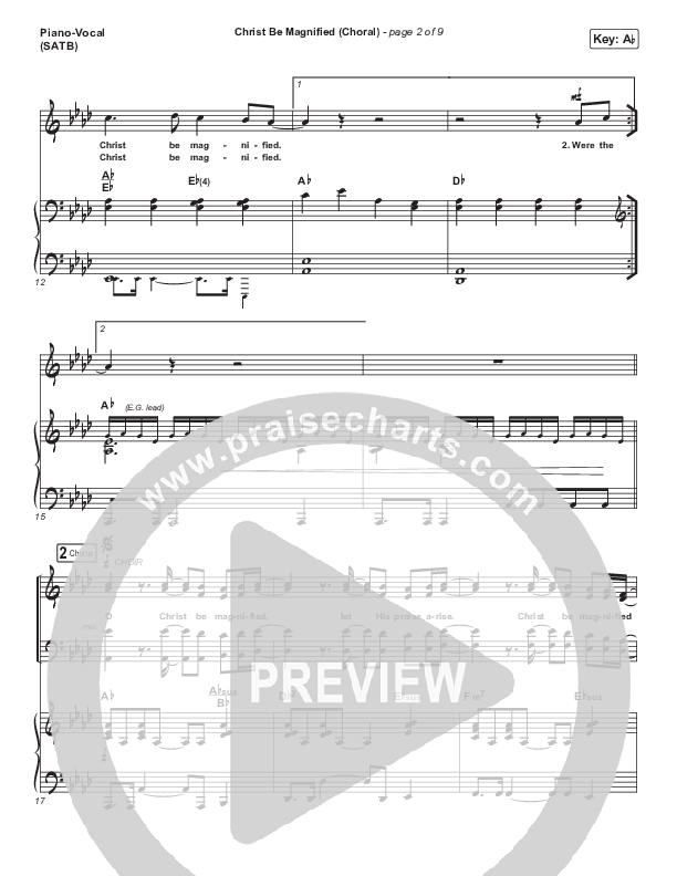 Christ Be Magnified Choral Anthem Satb Sheet Music Pdf Cody Carnes