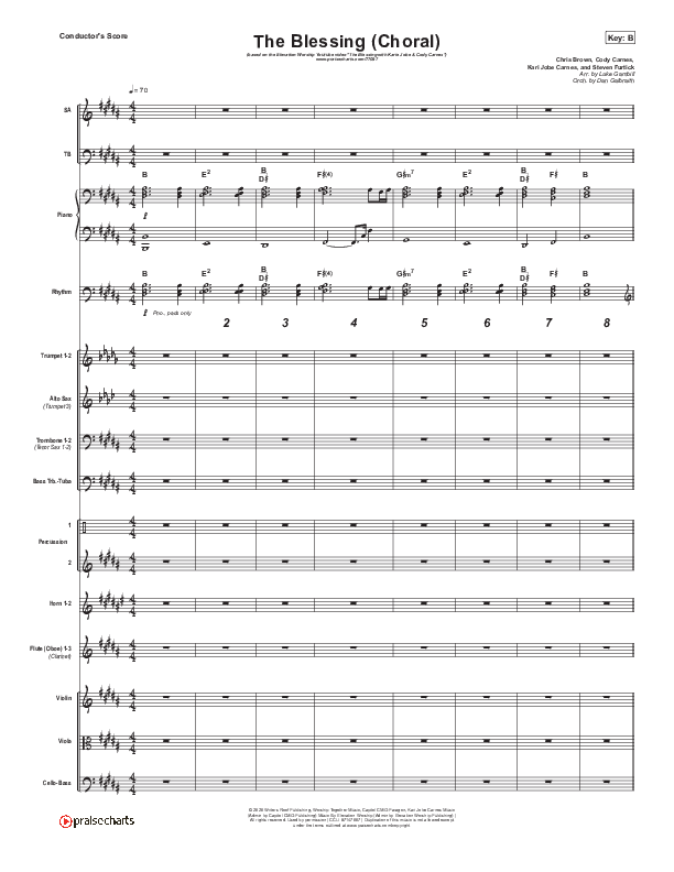 The Blessing (Choral Anthem SATB) (Cody Carnes / Kari Jobe / Elevation ...