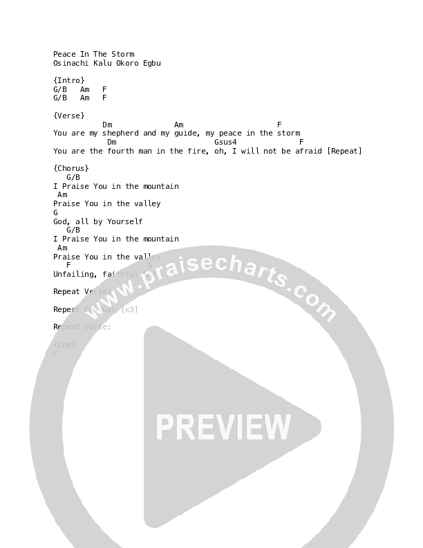 Peace In The Valley Guitar Chords