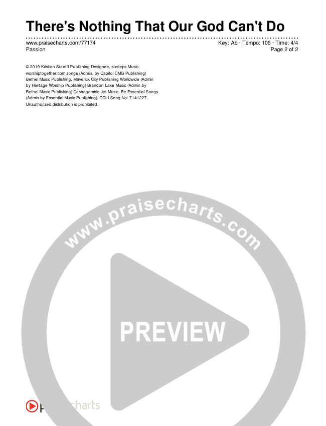 No Hay Imposibles Para Dios (There's Nothing That Our God Can't Do) Chords PDF (Passion ...