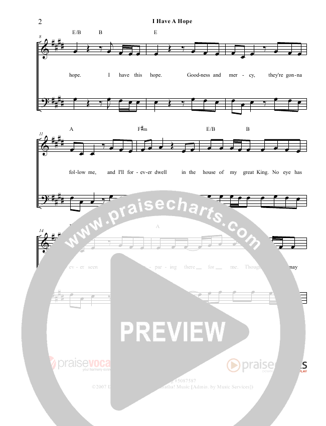 I Have A Hope Sheet Music PDF (PraiseVocals) - PraiseCharts