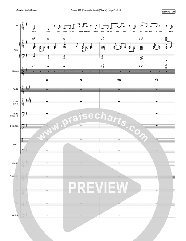 Psalm 150 Praise The Lord Choral Anthem Satb Matt Boswell Matt