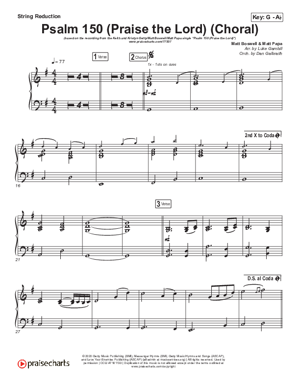 Psalm 150 Praise The Lord Choral Anthem Satb Matt Boswell Matt