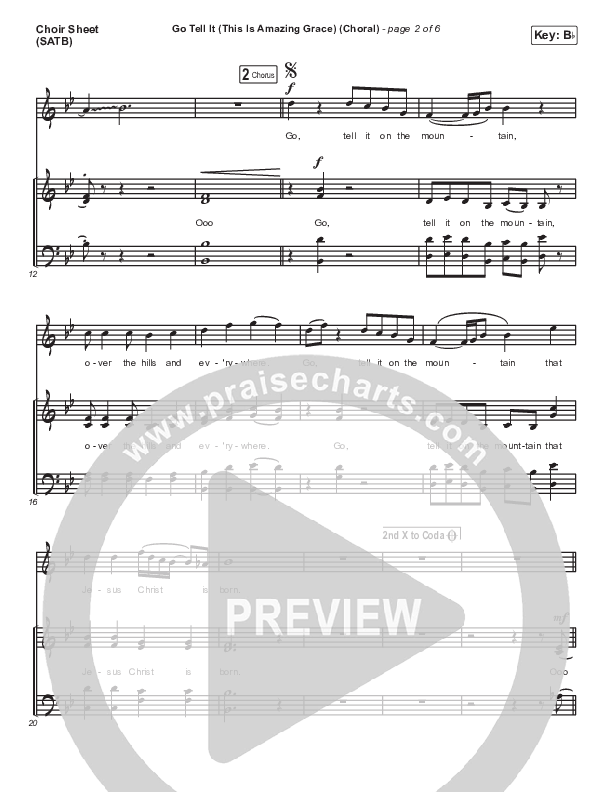 Go Tell It (This Is Amazing Grace) (Choral Anthem SATB) Choir Sheet ...
