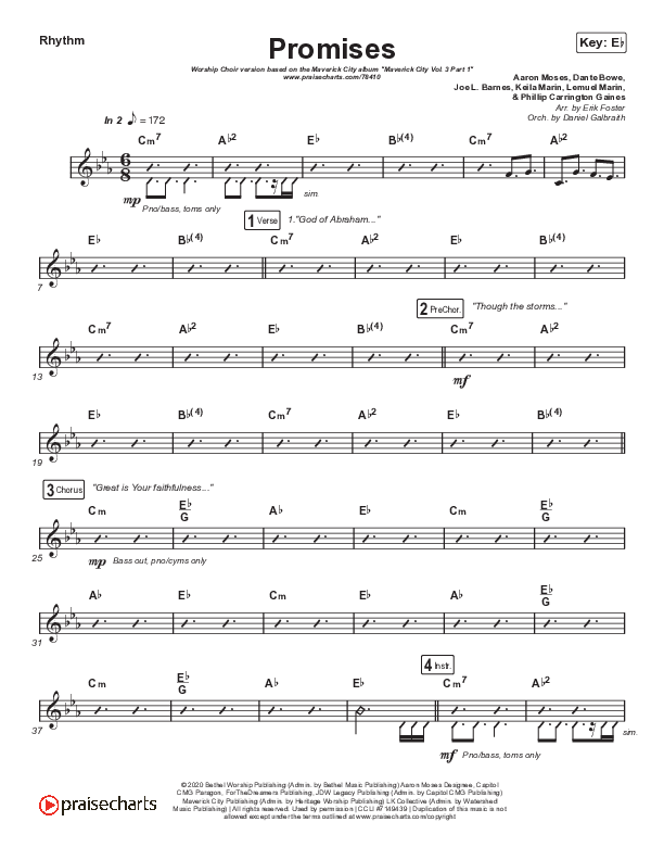 Promises (Worship Choir SAB) Sheet Music PDF (Maverick City Music / Arr ...