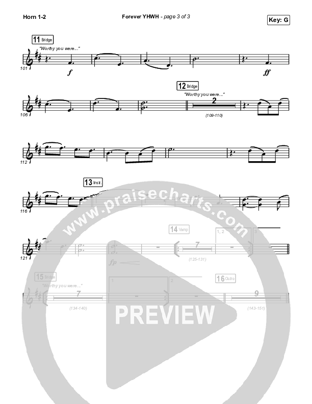 Forever Yhwh Choral Anthem Satb French Horn Sheet Music Pdf