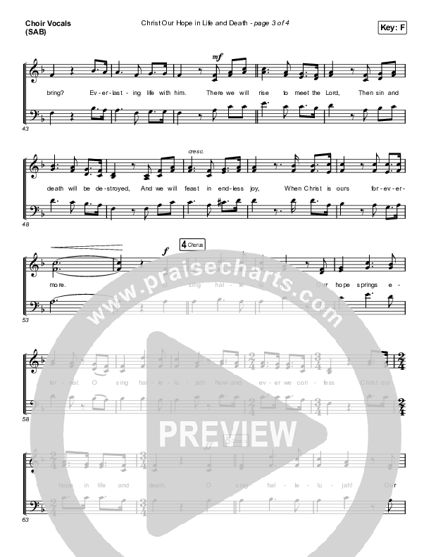 Christ Our Hope In Life And Death (Worship Choir SAB) Worship Choir SAB ...