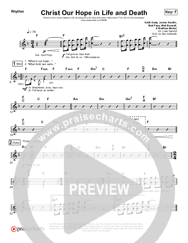 Christ Our Hope In Life And Death (Worship Choir SAB) Sheet Music PDF ...