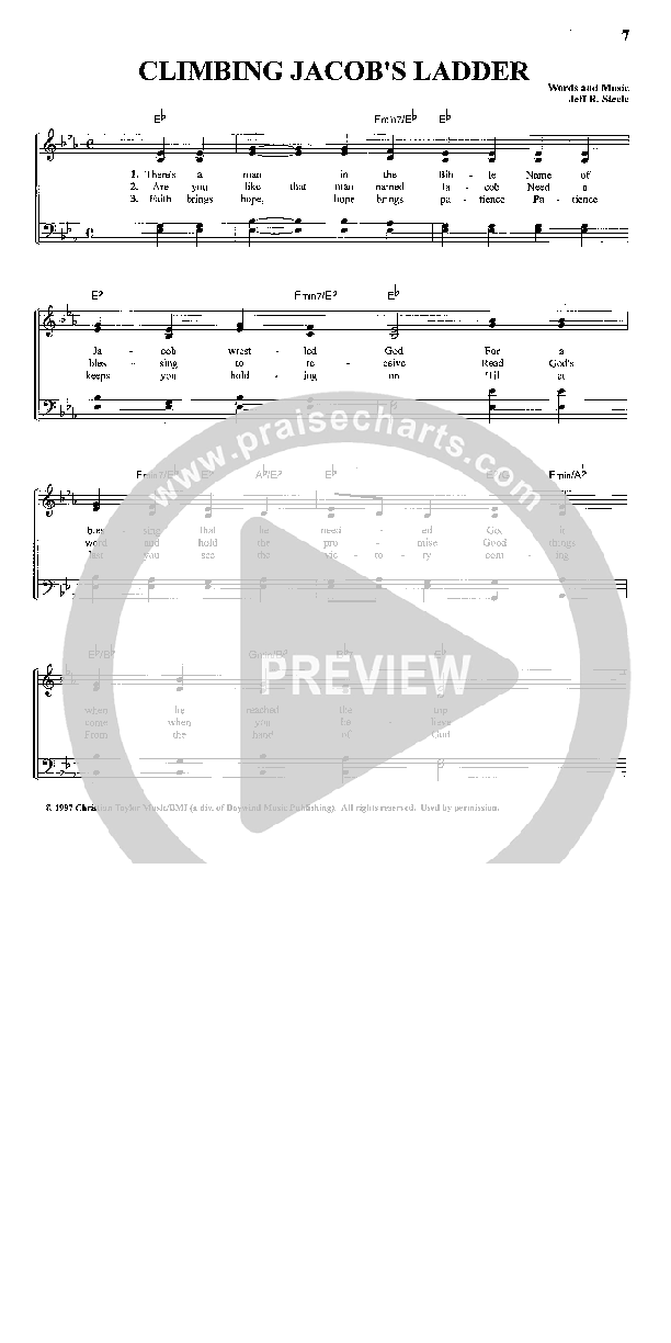 Climbing Jacob's Ladder Sheet Music PDF (The Steeles) - PraiseCharts