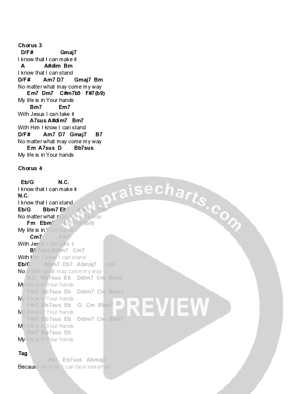 My Life Is In Your Hands (Whole World / Jesus Loves Me) Chords PDF ...