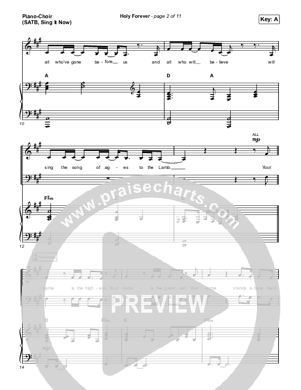 Holy Forever (Sing It Now SATB) Sing It Now Sheet Music PDF (Chris ...