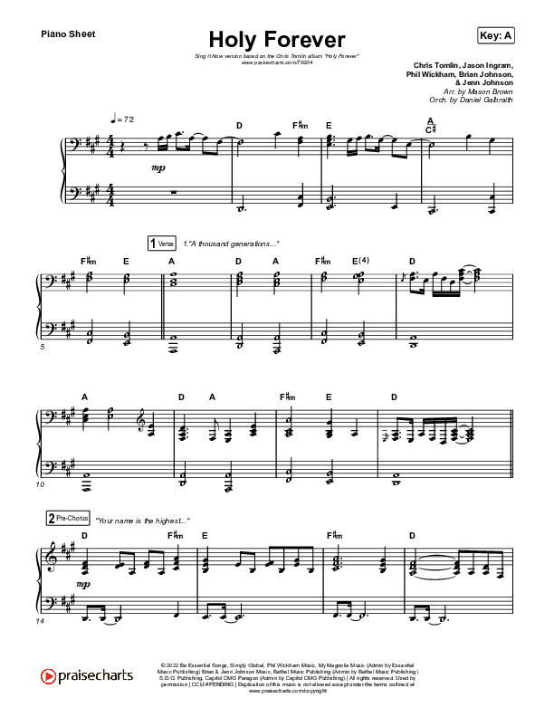 Holy Forever (Sing It Now SATB) Sheet Music PDF (Chris Tomlin / Arr ...