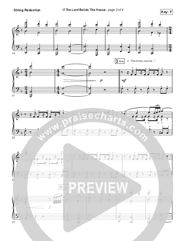 If The Lord Builds The House (Worship Choir SAB) String Reduction Sheet ...