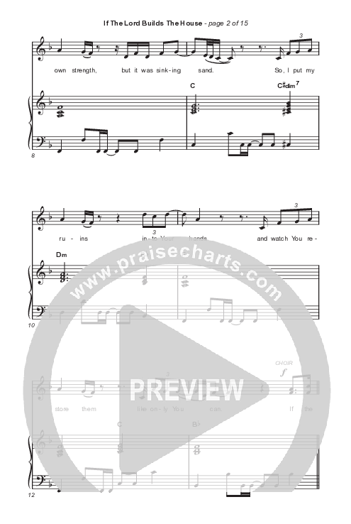 If The Lord Builds The House (Unison/2-Part Choir) Octavo Sheet Music ...