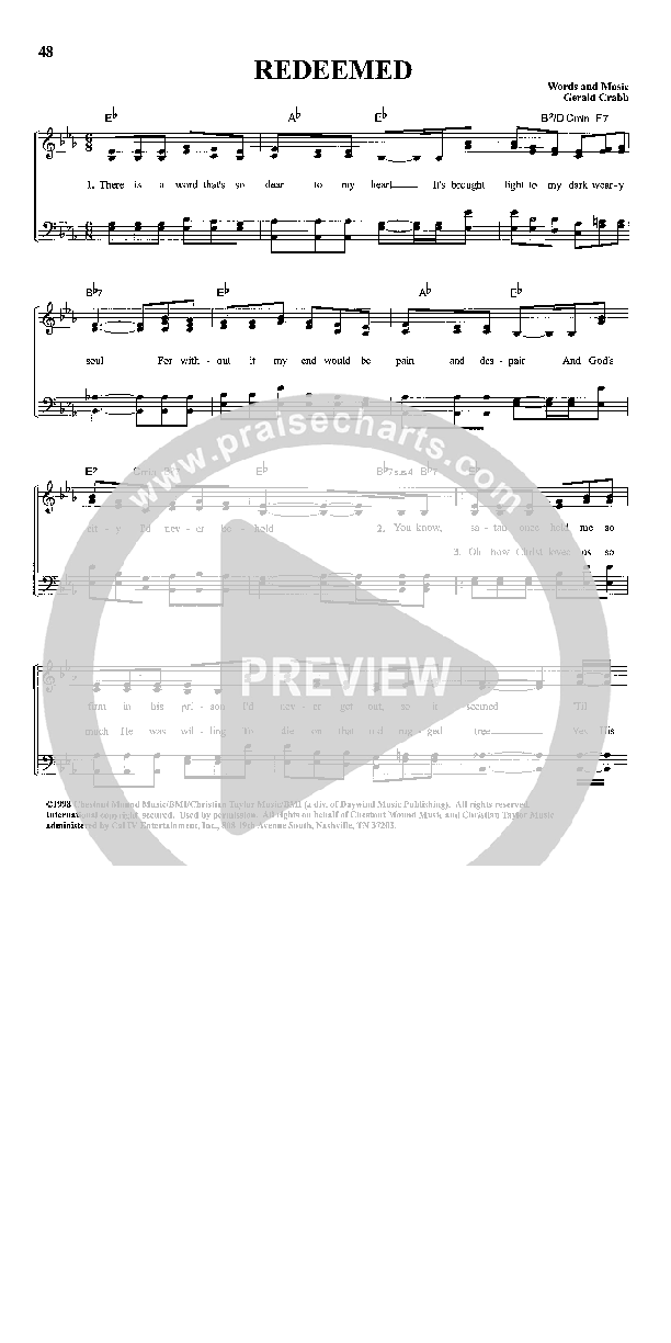Redeemed Sheet Music PDF (The Perrys) - PraiseCharts