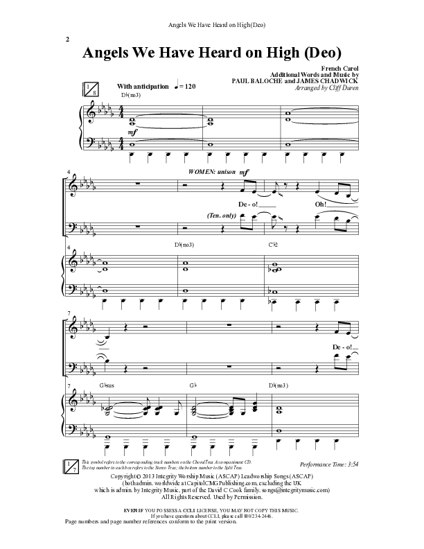 Angels We Have Heard On High (Deo) (Choral Anthem SATB) Sheet Music PDF ...