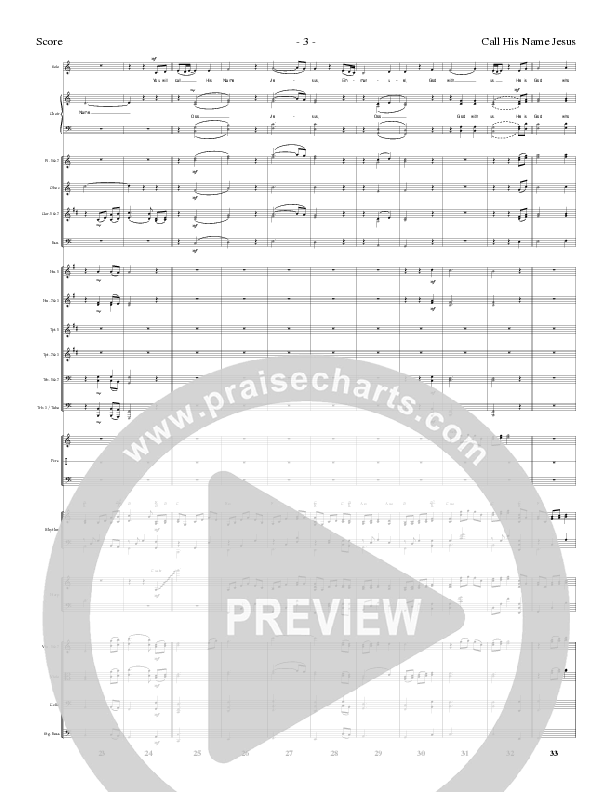 Call His Name Jesus (Choral Anthem SATB) Orchestration (Word Music Choral / Arr. Cliff Duren ...