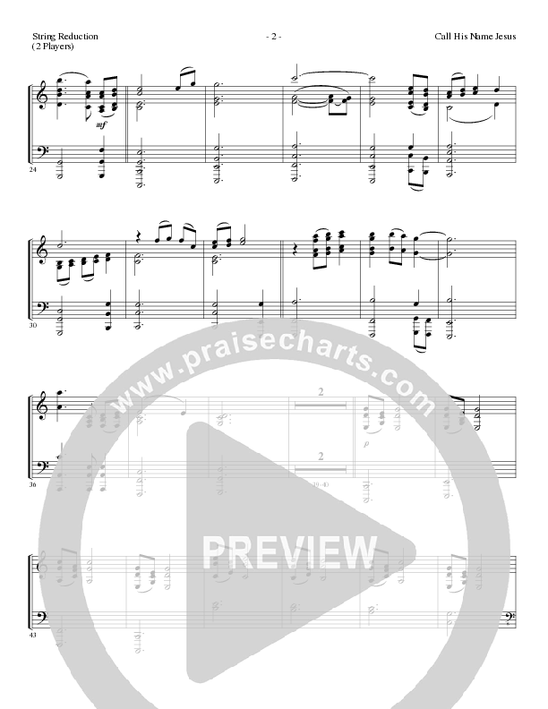 Call His Name Jesus (Choral Anthem SATB) String Reduction Sheet Music PDF (Word Music Choral ...