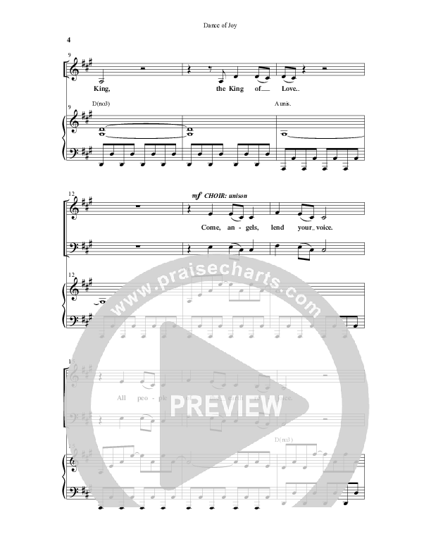 Dance Of Joy Choral Anthem Satb Sheet Music Pdf Word Music Choral