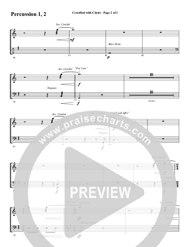 Crucified With Christ Choral Anthem Satb Percussion Sheet Music Pdf