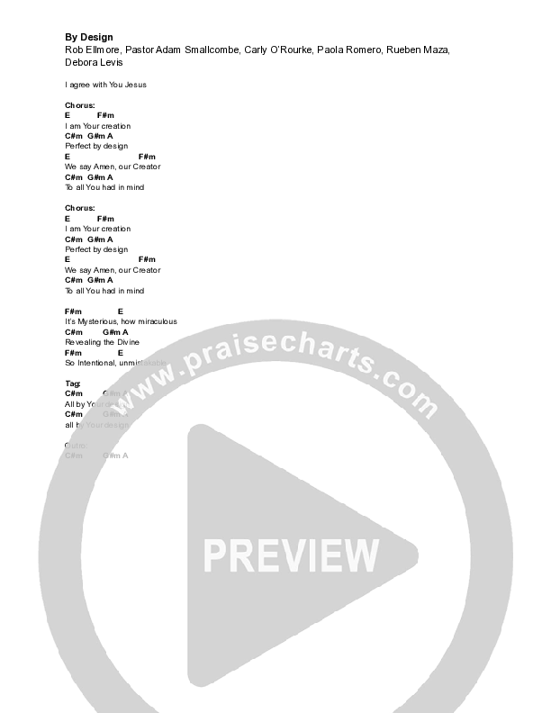 By Design Chords PDF (Vive Worship) - PraiseCharts