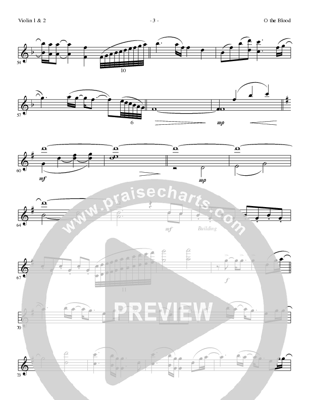 O The Blood (Choral Anthem SATB) Violin Sheet Music PDF (Lillenas ...