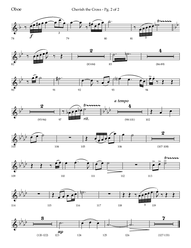 Cherish The Cross with The Old Rugged Cross (Choral Anthem SATB) Oboe Sheet Music PDF (Lifeway ...