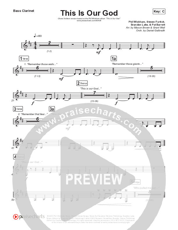 This Is Our God Choral Anthem Satb Bass Clarinetsheet Music Pdf Phil