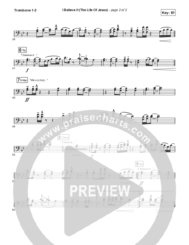 I Believe It The Life Of Jesus Choral Anthem Satb Trombone Sheet