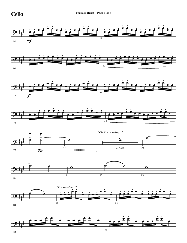 Forever Reign Choral Anthem Satb Cello Sheet Music Pdf Word Music