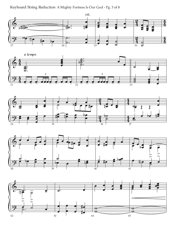 A Mighty Fortress Is Our God (Choral Anthem SATB) String Reduction Sheet Music PDF (Lifeway ...