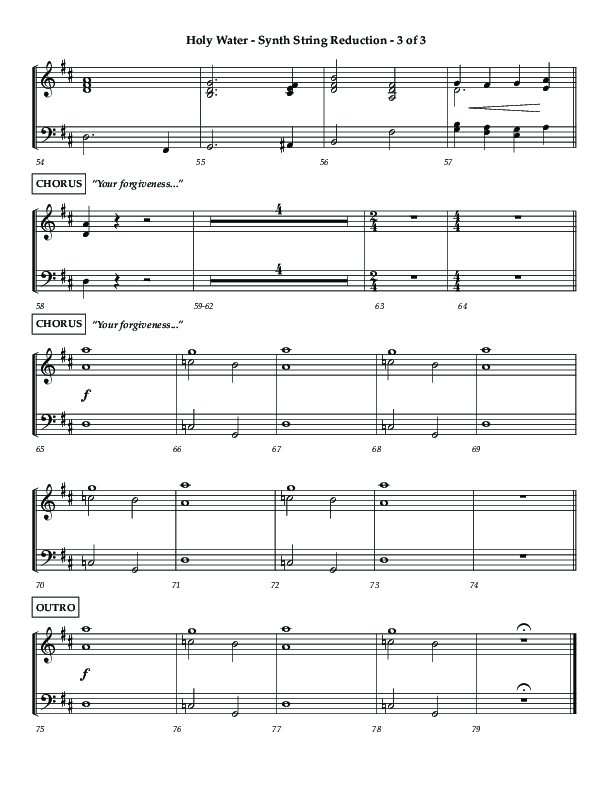 Holy Water (Choral Anthem SATB) String Reduction Sheet Music PDF (Lifeway Choral / Arr. Dennis ...
