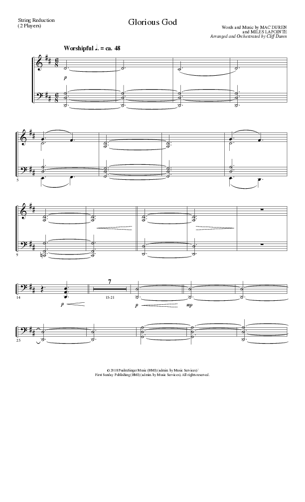 Glorious God Choral Anthem Satb String Reduction Sheet Music Pdf