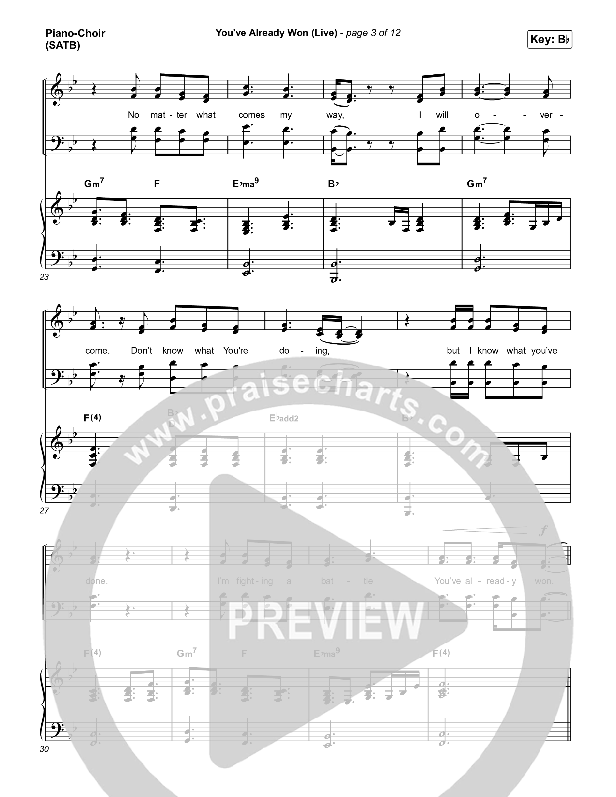 You've Already Won (Live) Sheet Music PDF (Shane & Shane) - PraiseCharts