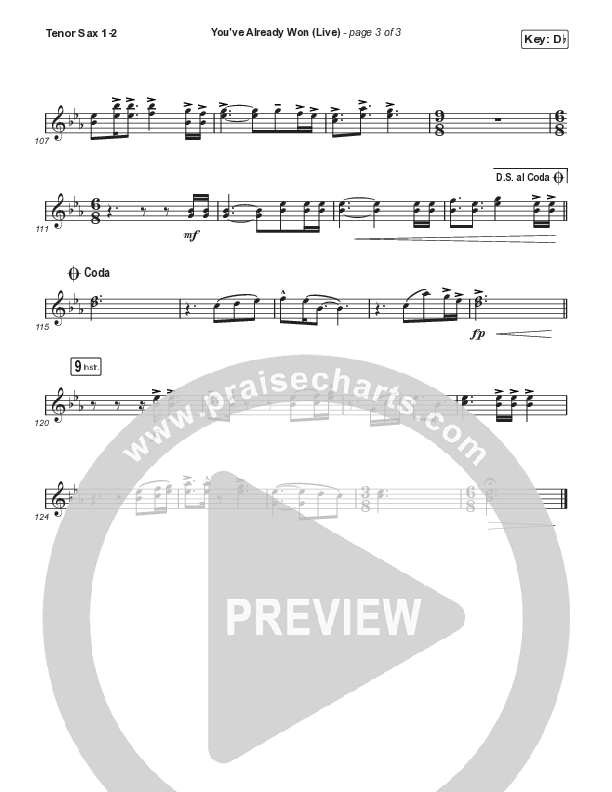 Youve Already Won Choral Anthem Satb Tenor Sax Sheet Music Pdf