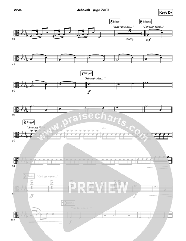 Jehovah Viola Sheet Music Pdf Elevation Worship Chris Brown