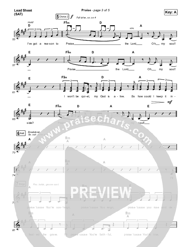 Praise Sheet Music Pdf Elevation Worship Chris Brown Brandon Lake