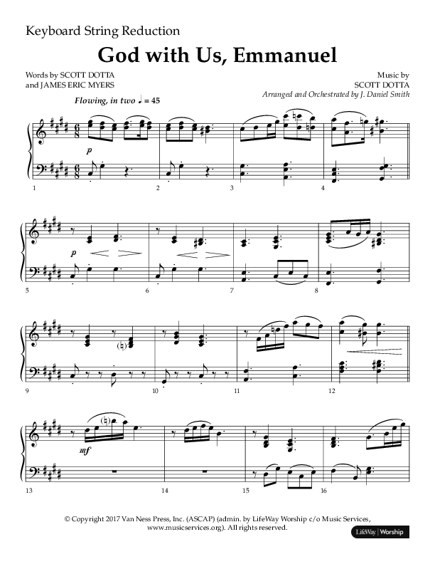 God With Us Emmanuel Choral Anthem Satb String Reduction Sheet Music