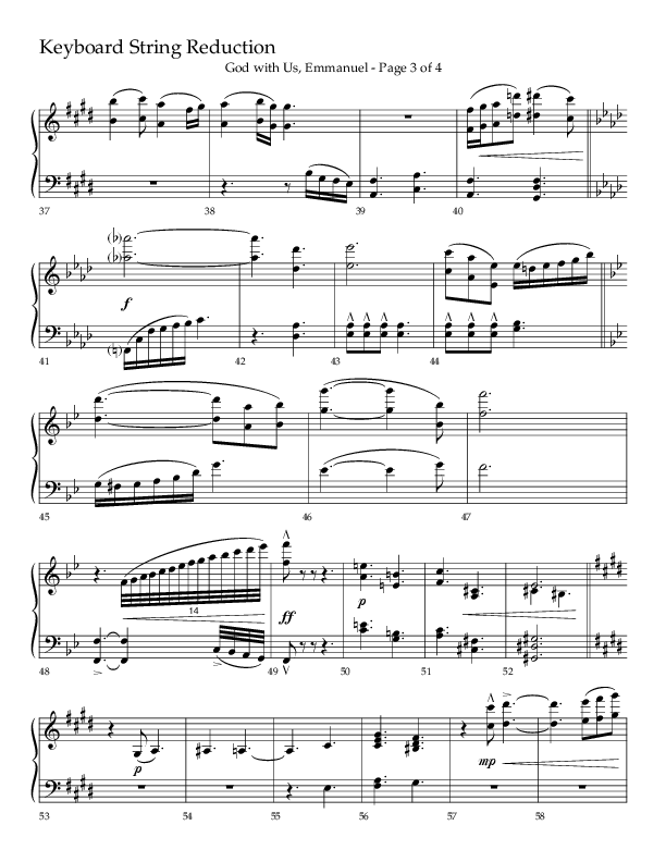 God With Us Emmanuel Choral Anthem Satb String Reduction Sheet Music