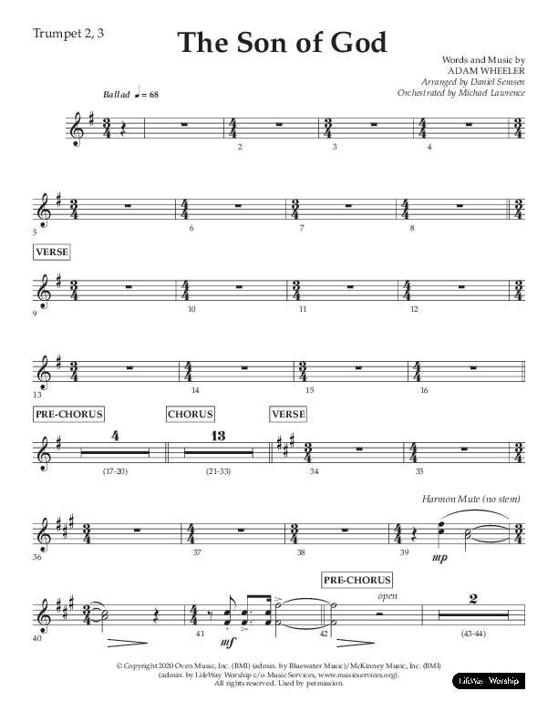 The Son Of God (Choral Anthem SATB) (Lifeway Choral / Arr. Daniel ...