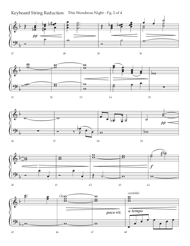 This Wondrous Night (Choral Anthem SATB) String Reduction Sheet Music PDF (Lifeway Choral / Arr ...