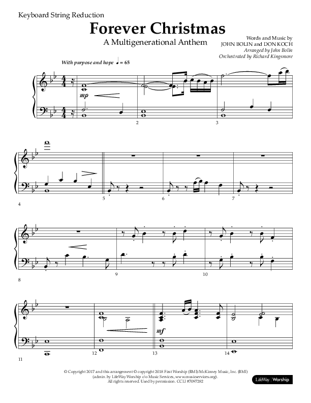 Forever Christmas (Choral Anthem SATB) String Reduction Sheet Music PDF ...