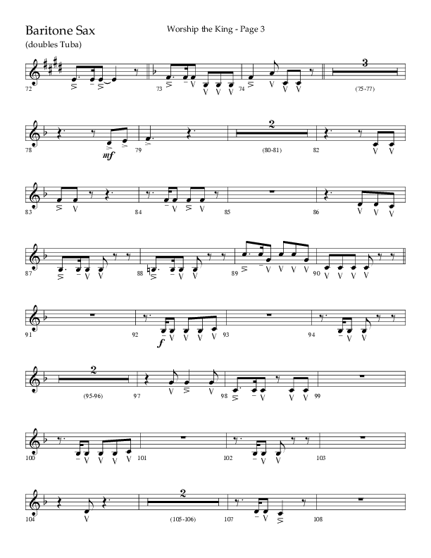 Worship The King Choral Anthem Satb Bari Sax Sheet Music Pdf Lifeway