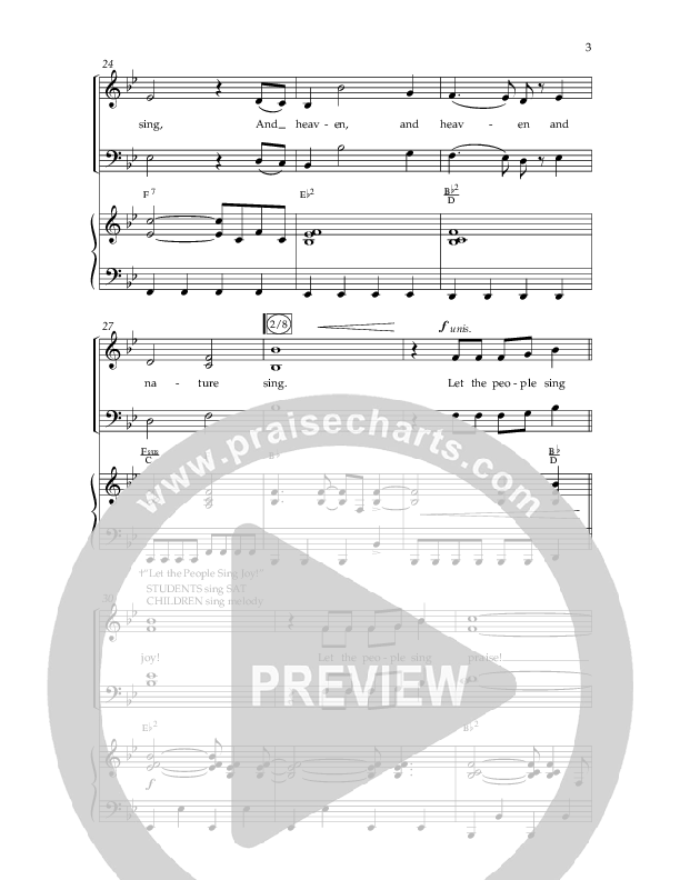 Let The People Sing Joy Choral Anthem Satb Sheet Music Pdf Arr John