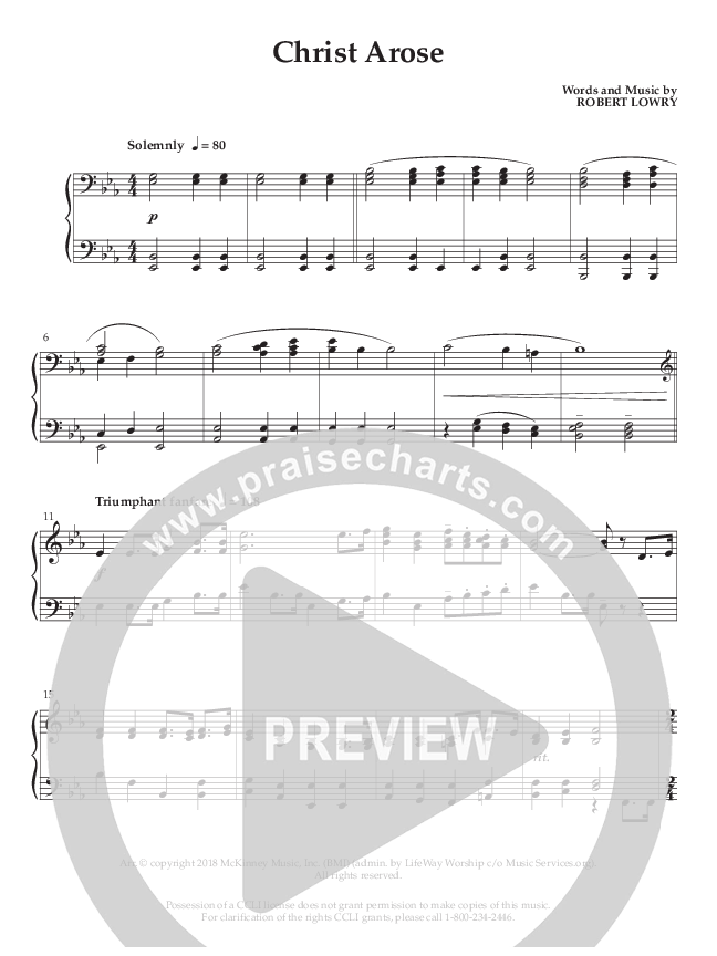 Christ Arose (Instrumental) Sheet Music PDF (Life Worship / Arr. Phillip Keveren) - PraiseCharts
