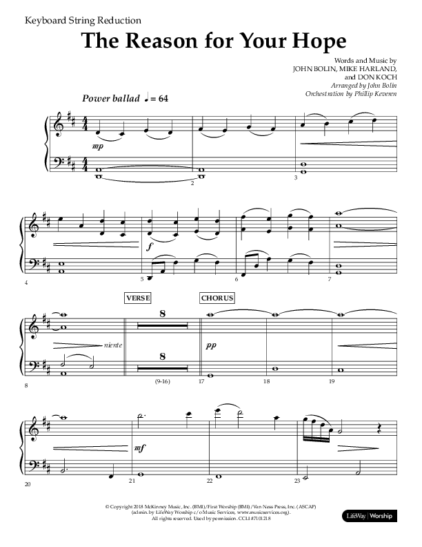 The Reason For Your Hope (Choral Anthem SATB) String Reduction Sheet Music PDF (Lifeway Choral ...