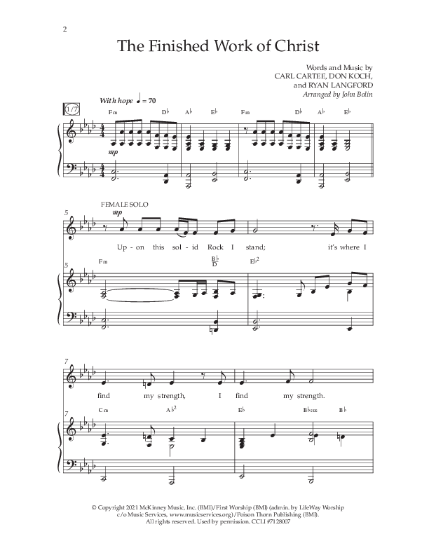 The Finished Work Of Christ Choral Anthem Satb Sheet Music Pdf