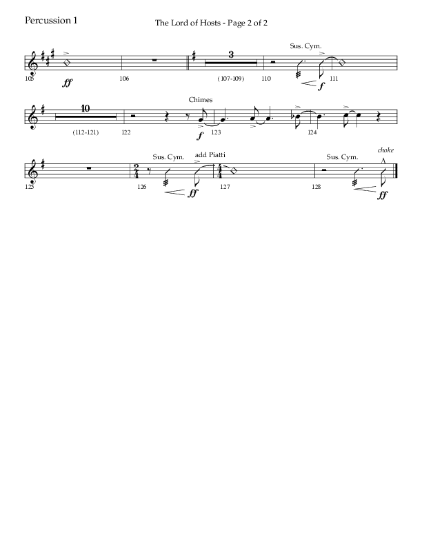 The Lord Of Hosts Choral Anthem Satb Percussion Sheet Music Pdf